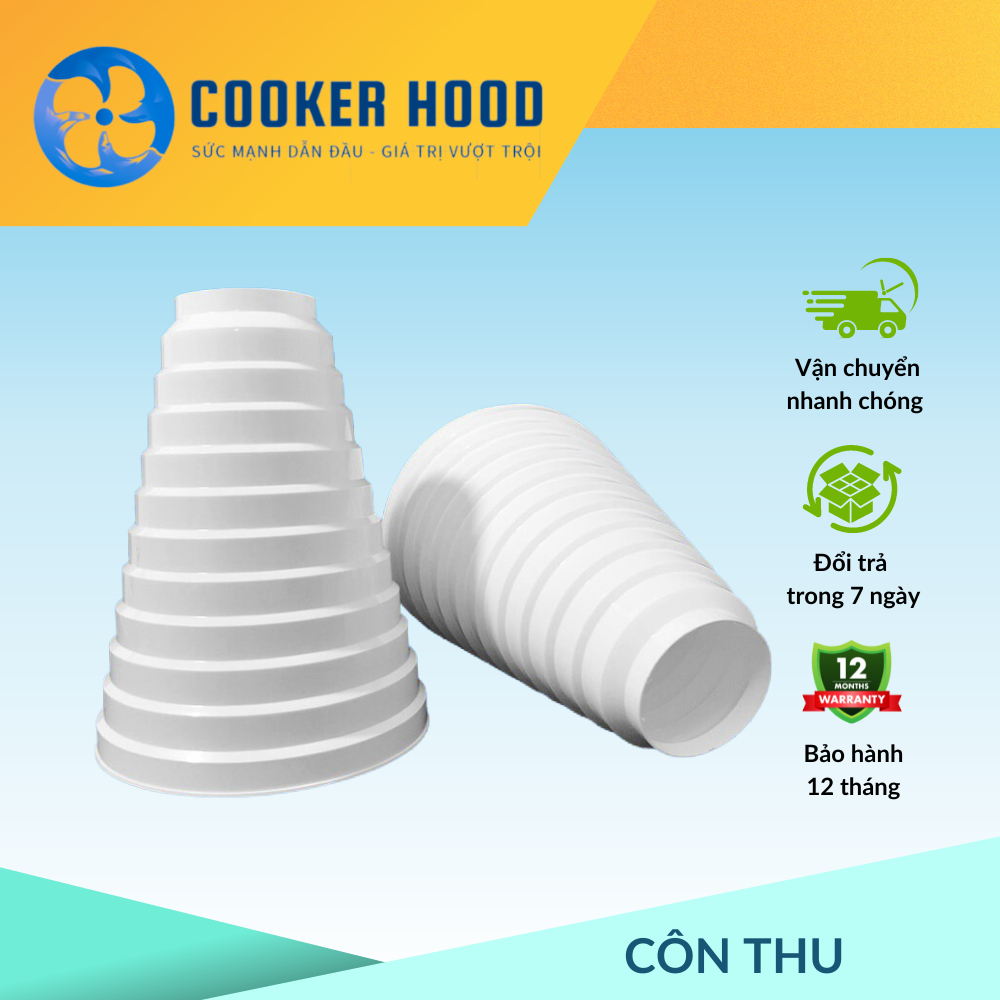 Côn thu PVC ống nước hoặc ống gió dùng trong thông gió nhiều kích thước ...