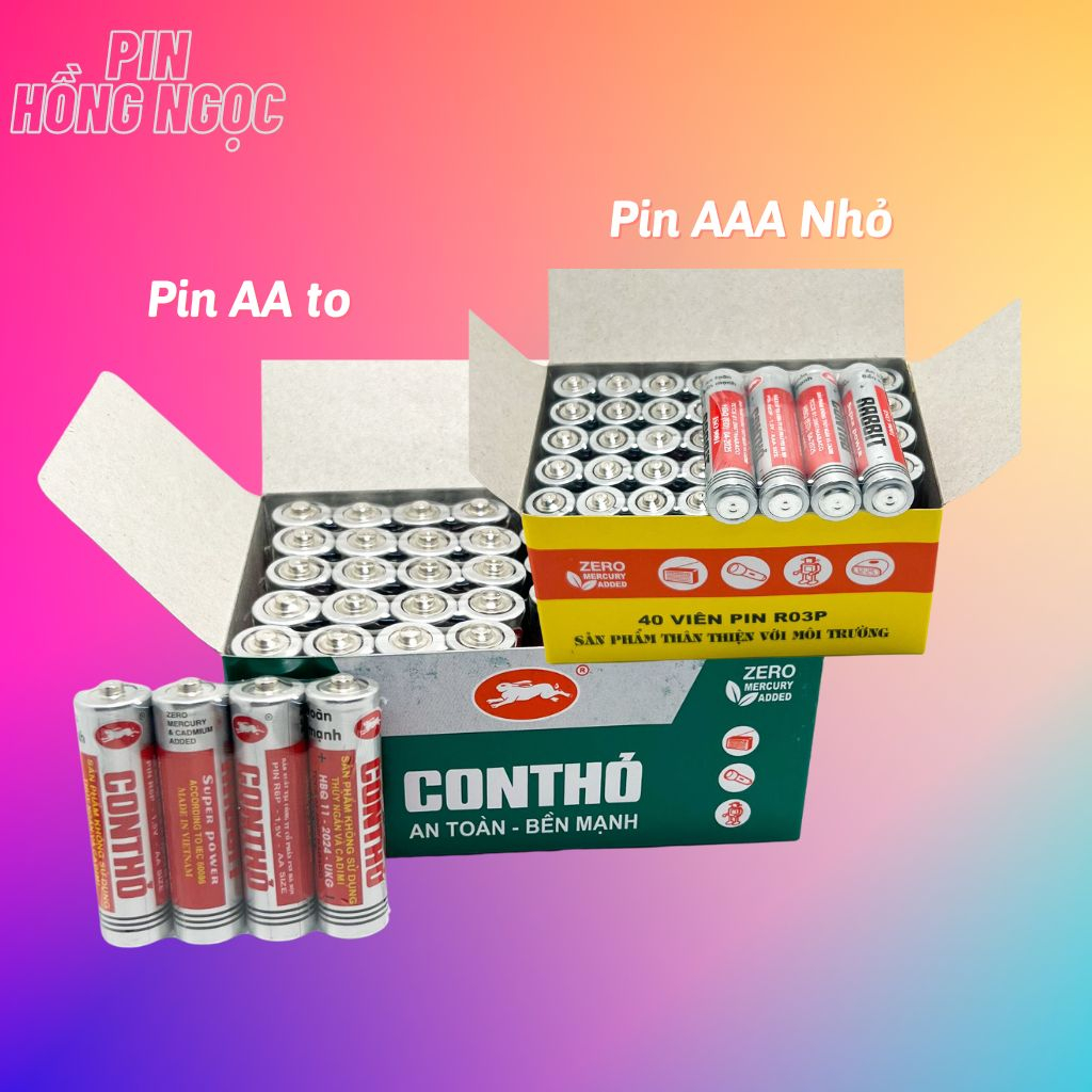 Hộp Pin Con Thỏ AA và AAA 1,5V giá sỉ | Shopee Việt Nam