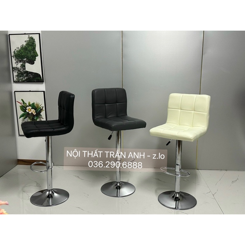 Combo 03 ghế caro chân xoay ( có tay và không tay) | Shopee Việt Nam