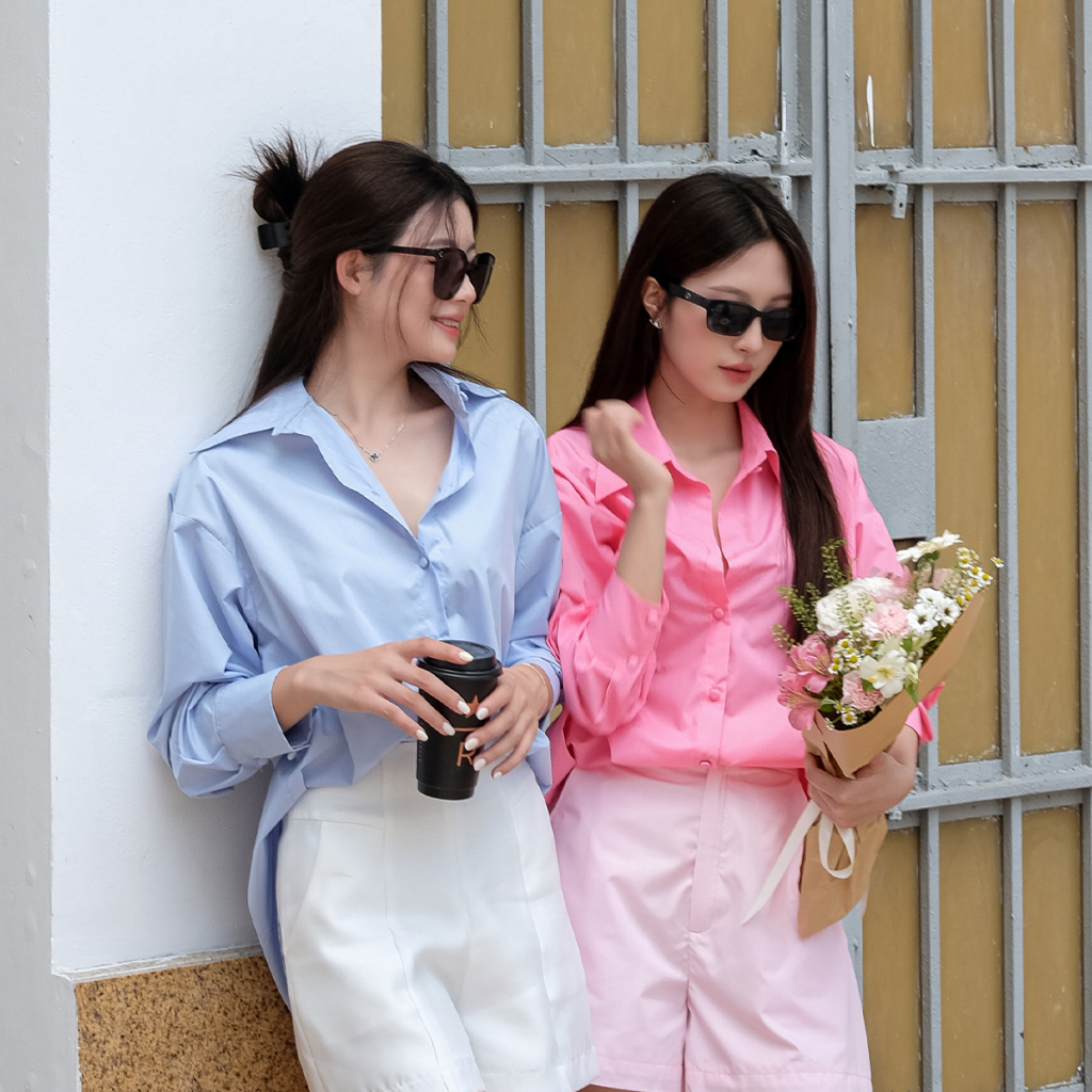 Áo sơ mi oversize Carolyn RUE | Shopee Việt Nam
