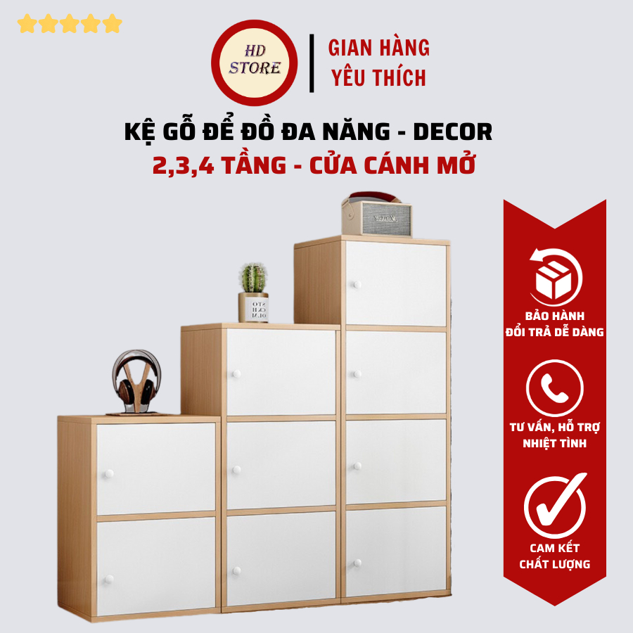 Kệ gỗ đa năng, Kệ tổ ong có tủ - Nhiều Tầng Phong Cách Hiện Đại Tiện ...