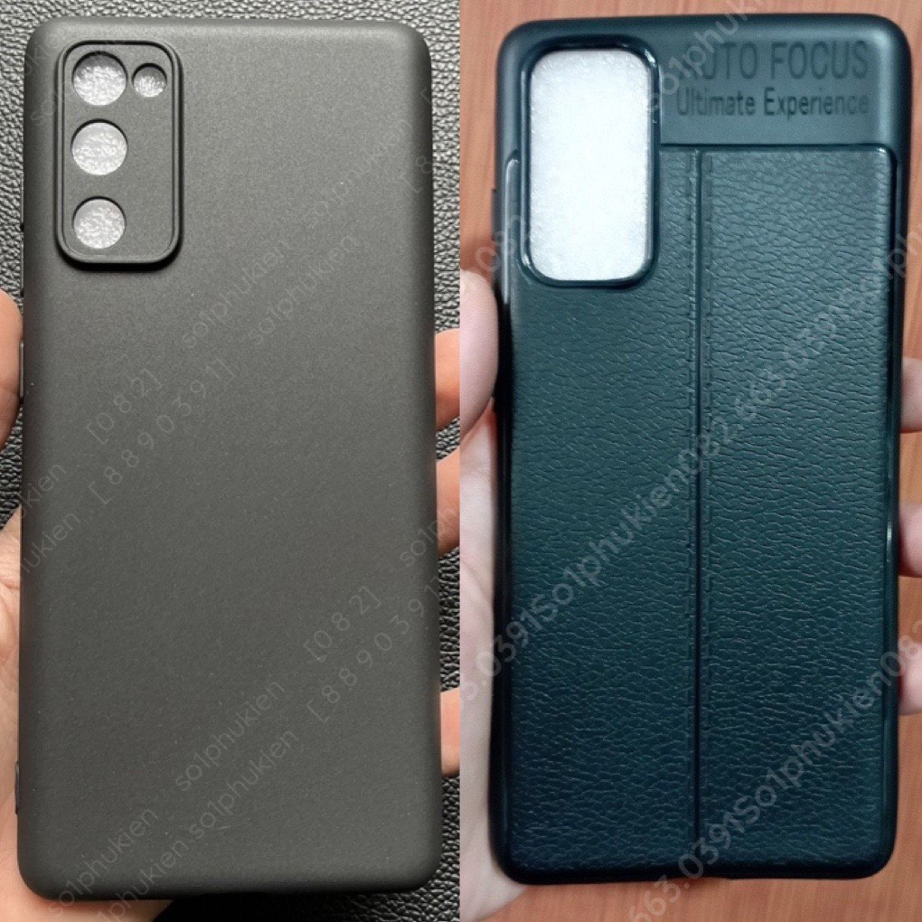 Ốp lưng Samsung S20 FE (S20 Lite) loại dẻo đen TPU và loại dẻo đen Auto giả da có bảo vệ cam bền ...