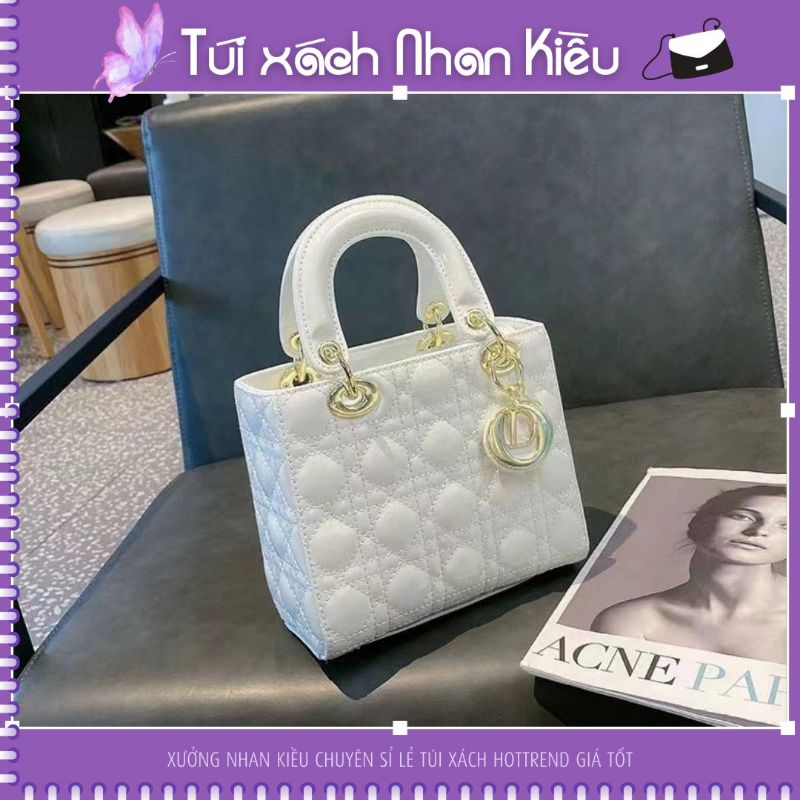 Túi xách nữ cầm tay đeo chéo Da bóng Di o hộp vuông sang chảnh hiện đại ...