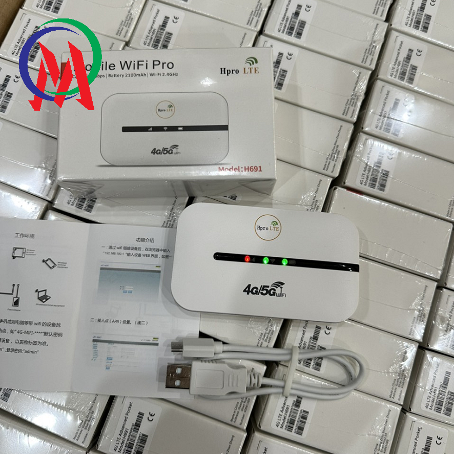 Phát wifi từ sim 4G/5G Hpro LTE H691 ZT2 tốc độ cao - Hỗ trợ vừa sạc ...