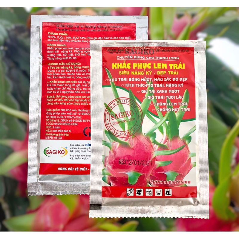 Phân Bón Khắc Phục Lem Trái Thanh Long chính hãng SAGIKO | Shopee Việt Nam