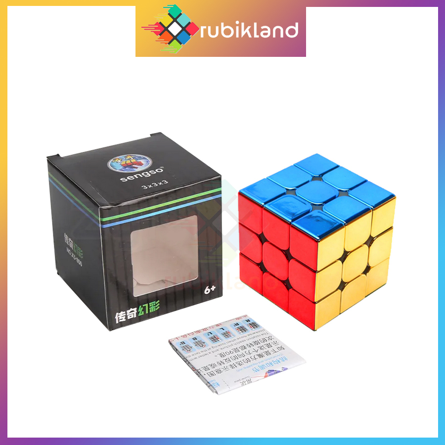 Rubik SengSo Metallic 3x3 M Mạ Kim Loại Có Nam Châm ShengShou Rubic Đồ Chơi Trẻ Em Phát Triển Tư ...