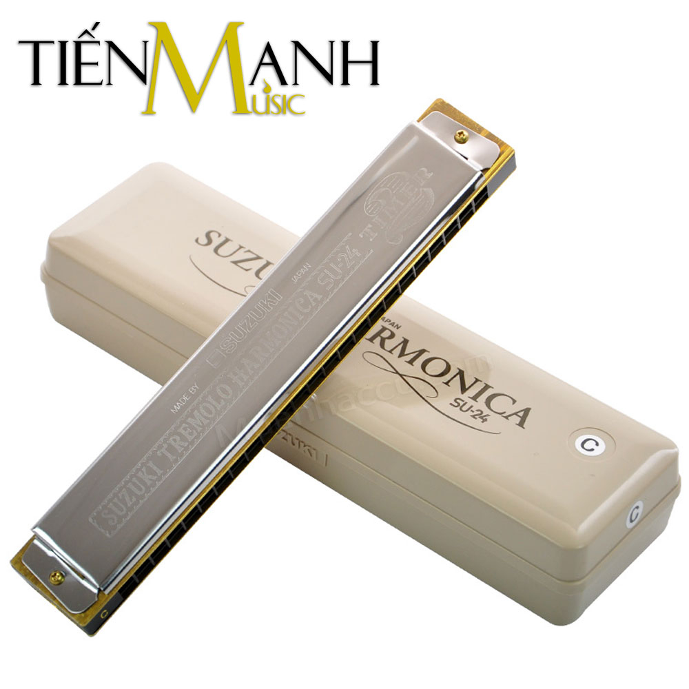 [Chính Hãng] Kèn Harmonica Suzuki 24 Lỗ Tremolo 2Timer SU-24 Khẩu Cầm 2 Timer SU24 Key C ...