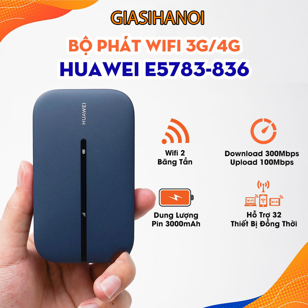 Bộ Phát WiFi Di Động 4G Huawei E5783 Tốc Độ 300Mbps Pin 3000mAh WiFi 2 ...