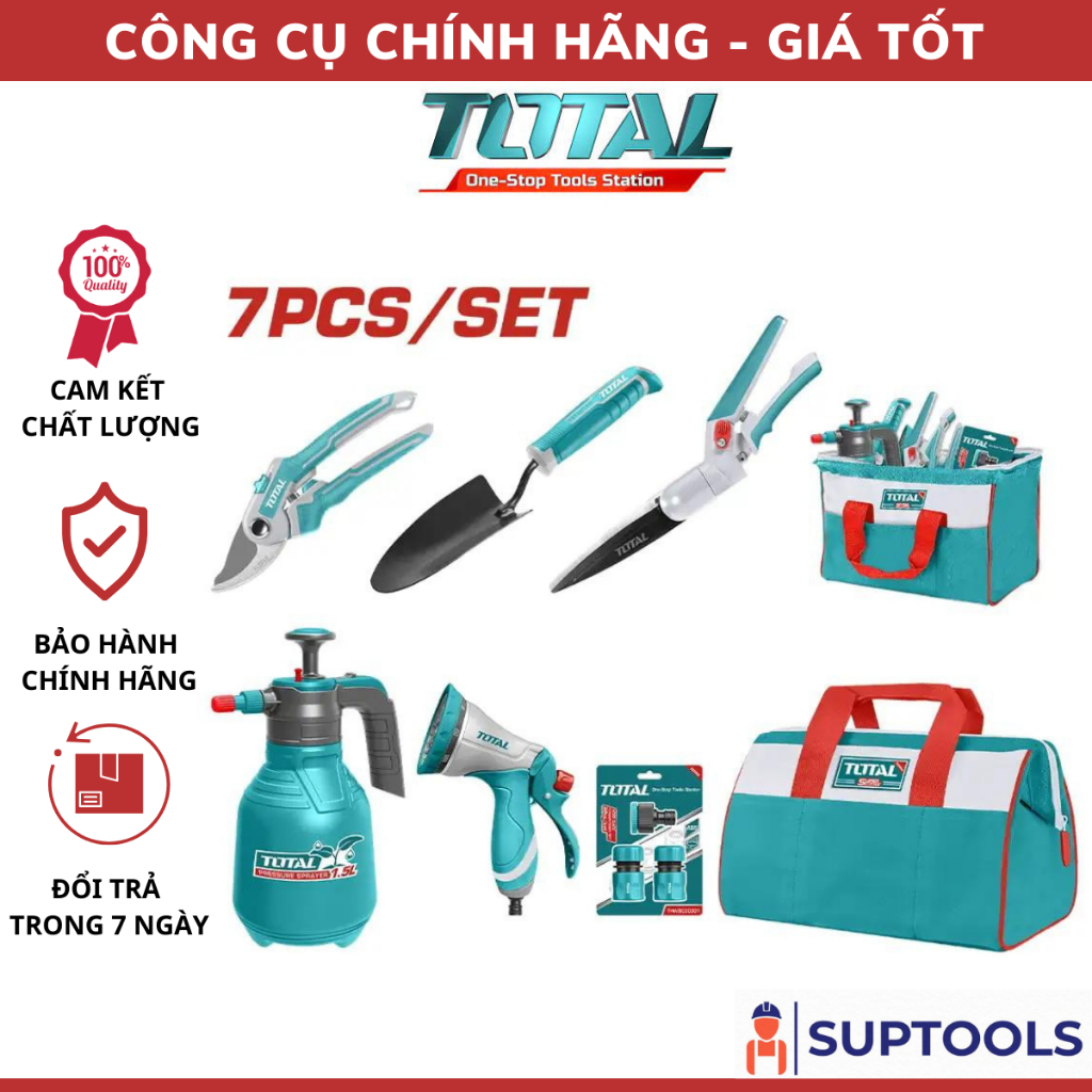 Bộ combo 7 công cụ làm vườn Total TOS23048 Đồ nghề Chính Hãng 100% ...