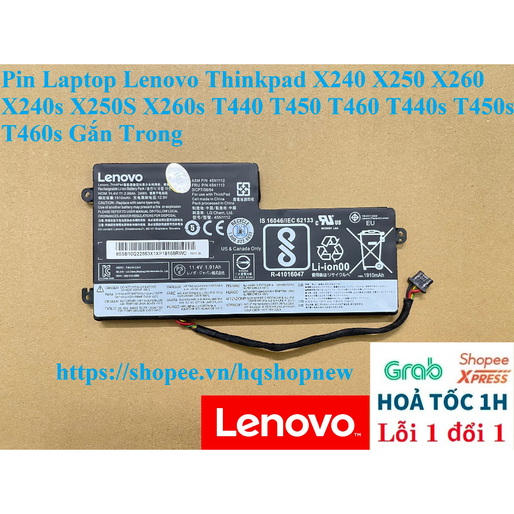 ⚡[Pin zin] Pin Laptop Lenovo Thinkpad X240 X250 X260 X240s X250S X260s ...