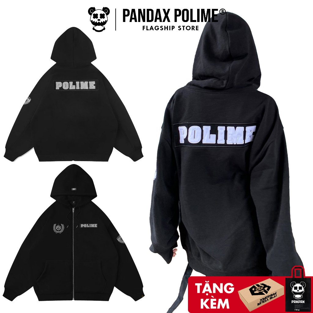 Hoodie zip áo khoác nỉ chân cua nam nữ local brand form rộng bigsize pandax polime racing mall ...