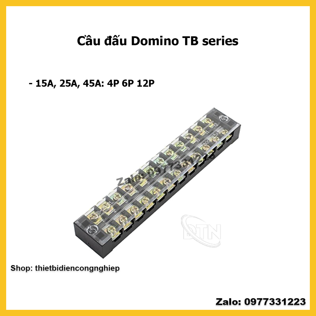 Cầu Đấu Điện Domino 15A, 25A, 45A: 4P 6P 12P | Shopee Việt Nam