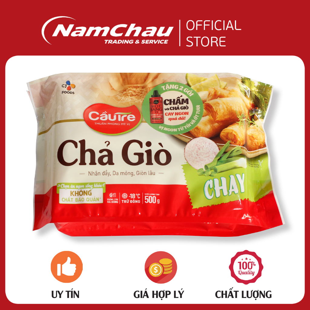 Chả giò chay Cầu Tre (CJ Food) gói 500g [giao hàng hỏa tốc HN] | Shopee Việt Nam