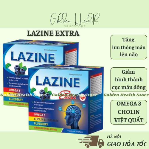 ⭐Hoạt huyết dưỡng não thảo dược Lazine Extra Hộp 100 Viên - Tăng Cường ...