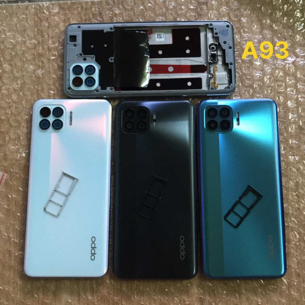 Bộ vỏ Điện thoại Oppo A93 4G zin / Nắp lưng Oppo A93 kèm nút bấm, kính ...