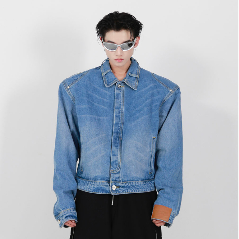 Áo jean khoác denim croptop nam mùa thu jacket bò croptop nam kiểu dáng ...