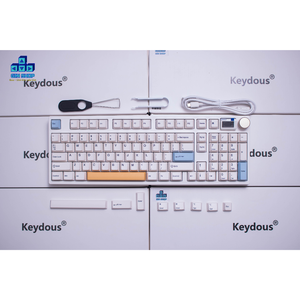 Bàn phím Full Keyboard Keydous NJ98 RGB Hotswap / Bluetooth 5.0 / Wireless 2.4G / Mạch xuôi ...