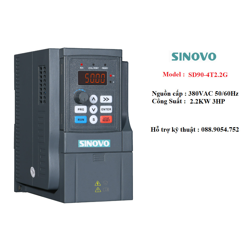 BIẾN TẦN 3P 380VAC CÔNG SUẤT 2.2KW SD90-4T2.2GHÃNG SINOVO DÙNG CHO BĂNG ...