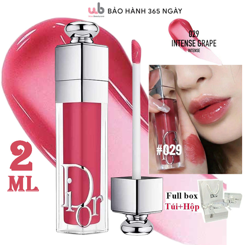 Son dưỡng Dior Maximizer 029 mini 2ml,màu hồng nho [Full Box] Intense Grape,dưỡng ẩm,làm mọng ...