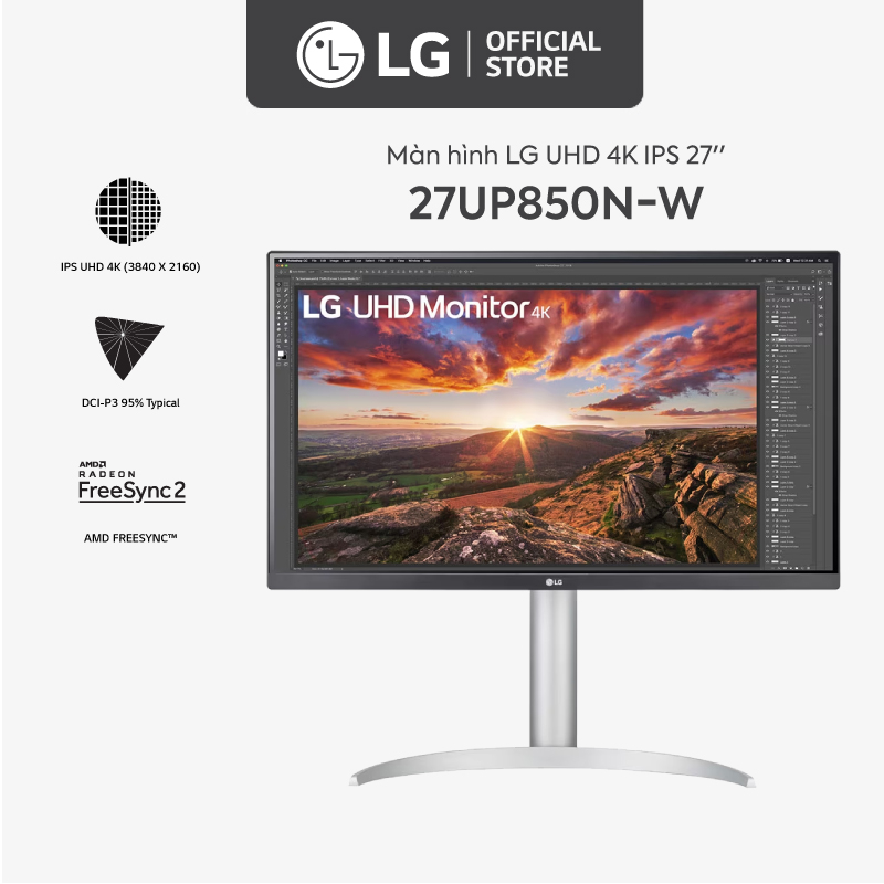 Màn hình LG 27UP850N-W 27'' UHD 4K IPS 60hz VESA DisplayHDR™ 400 USB ...