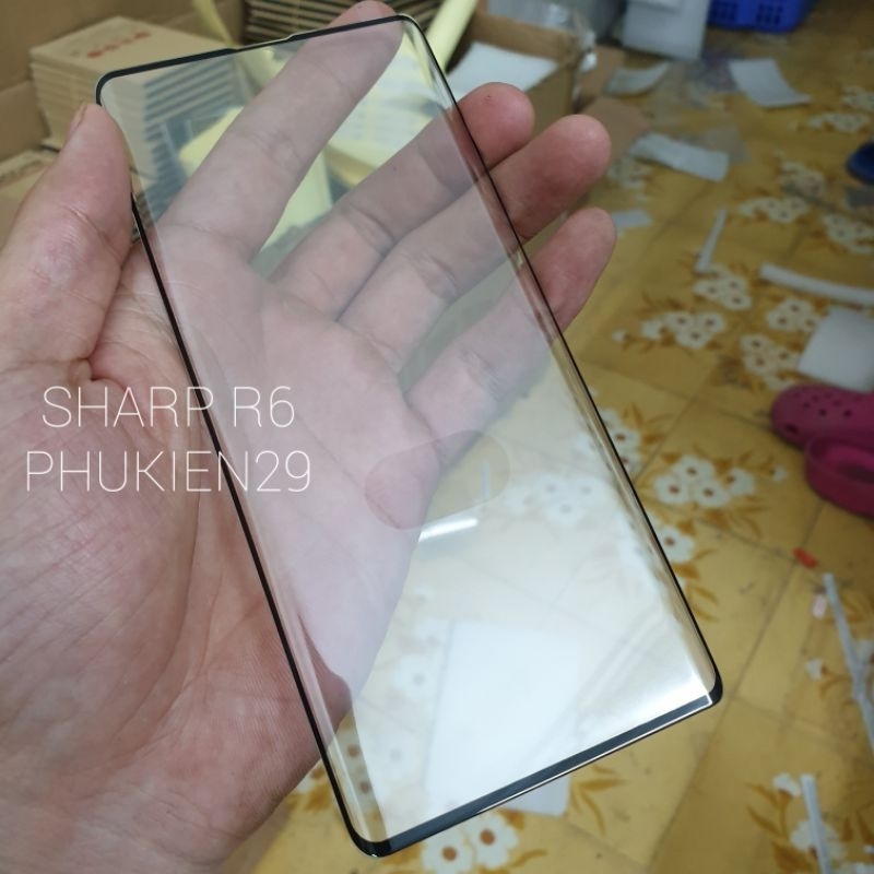 [Sharp R6] Dán kính cường lực FULL màn cong 3D Glass Pro+ 9H | Shopee ...