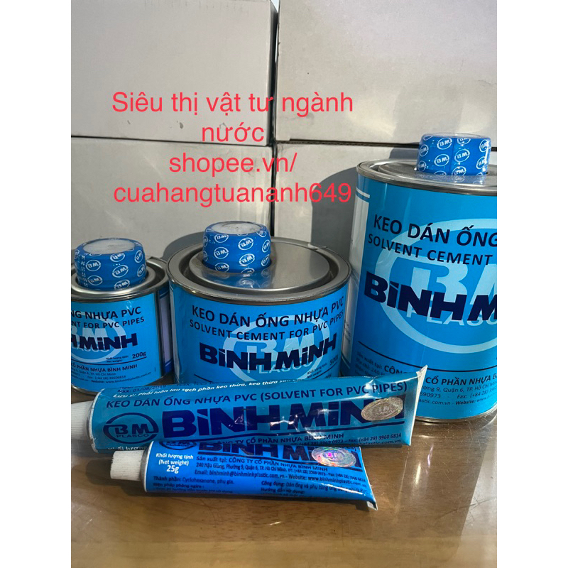 [KEO DÁN ỐNG PVC BM] KEO DÁN ỐNG NHỰA BÌNH MINH TUÝP 20gr 50gr 100gr | Shopee Việt Nam