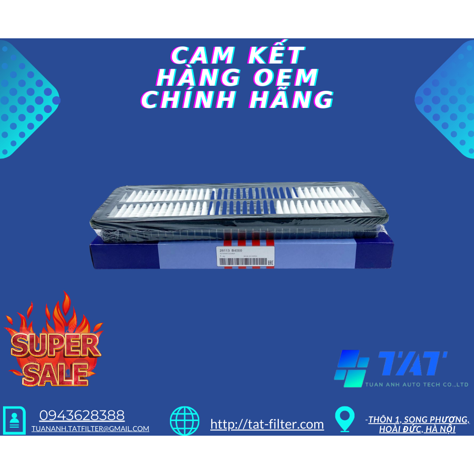Lọc gió động cơ Hyundai Grand i10 (28113-B4000) | Shopee Việt Nam