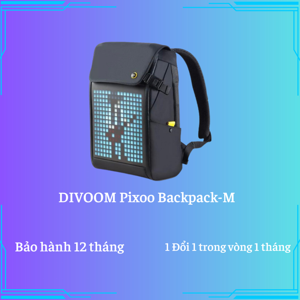 Balo DIVOOM Pixoo Backpack-M, có hiển thị màn hình LED, ngăn chứa Laptop 15inch | Shopee Việt Nam