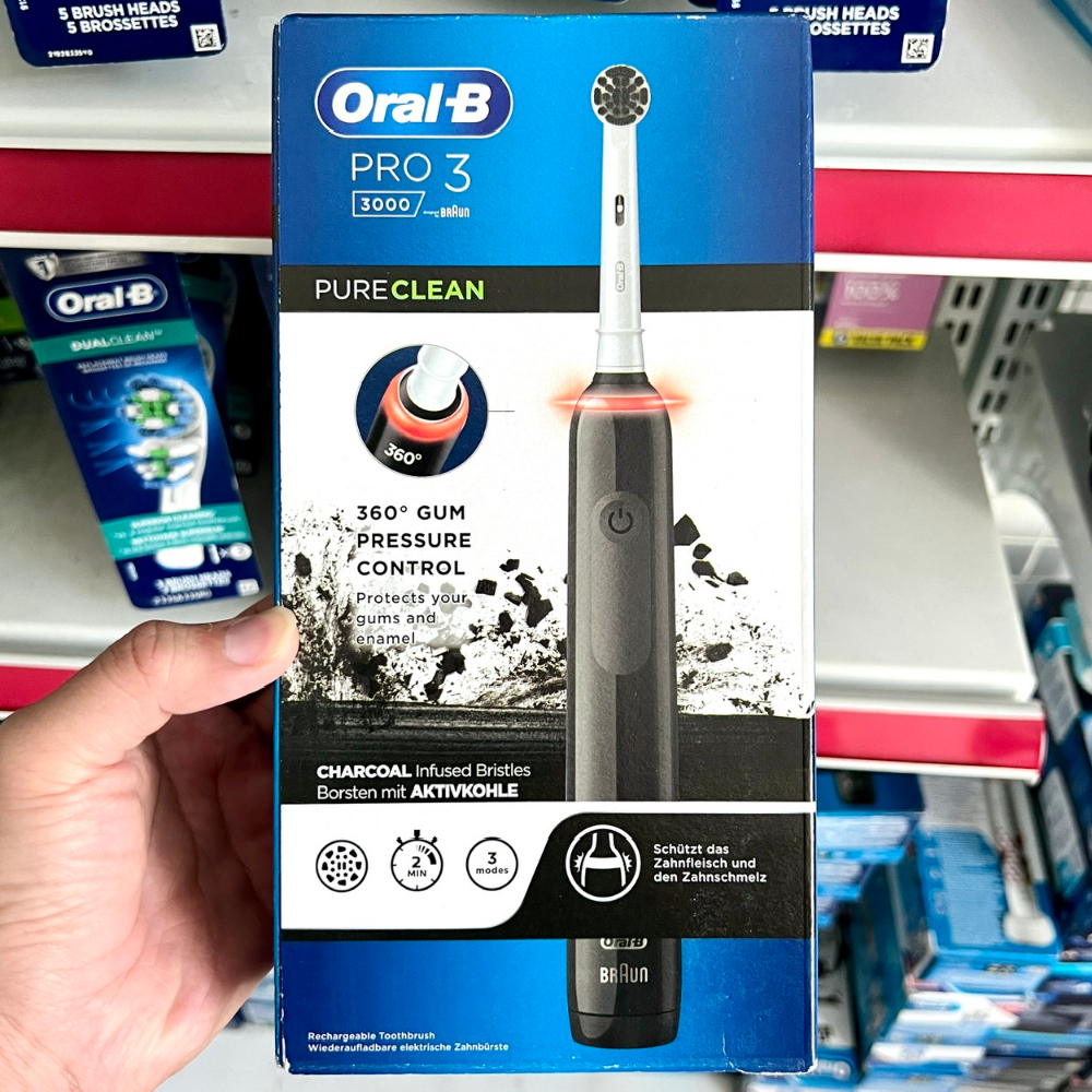 [Made In Germany] Bàn Chải Điện Oral-B Braun Pro 3 3000 - Cảm Biến Lực 360°, Pin Li-ion, Hẹn Giờ ...