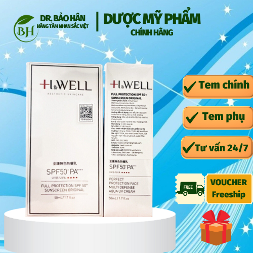 [ NHẬP KHẨU CHÍNH HÃNG ] KEM CHỐNG NẮNG H.WELL MONA SPF50 PA++++ CHỐNG ...