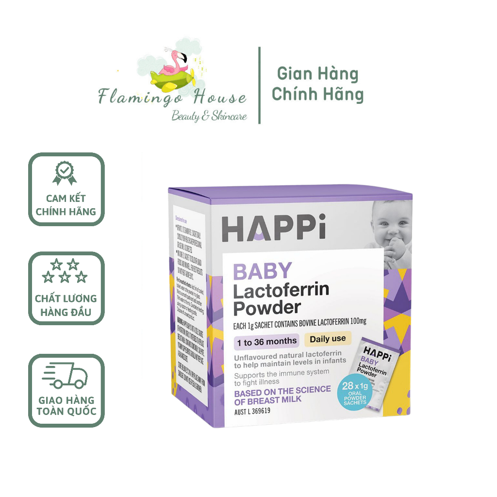 Bột Dinh Dưỡng Happi Baby Lactoferrin Powder Úc - Hộp 28 gói x 1g ...