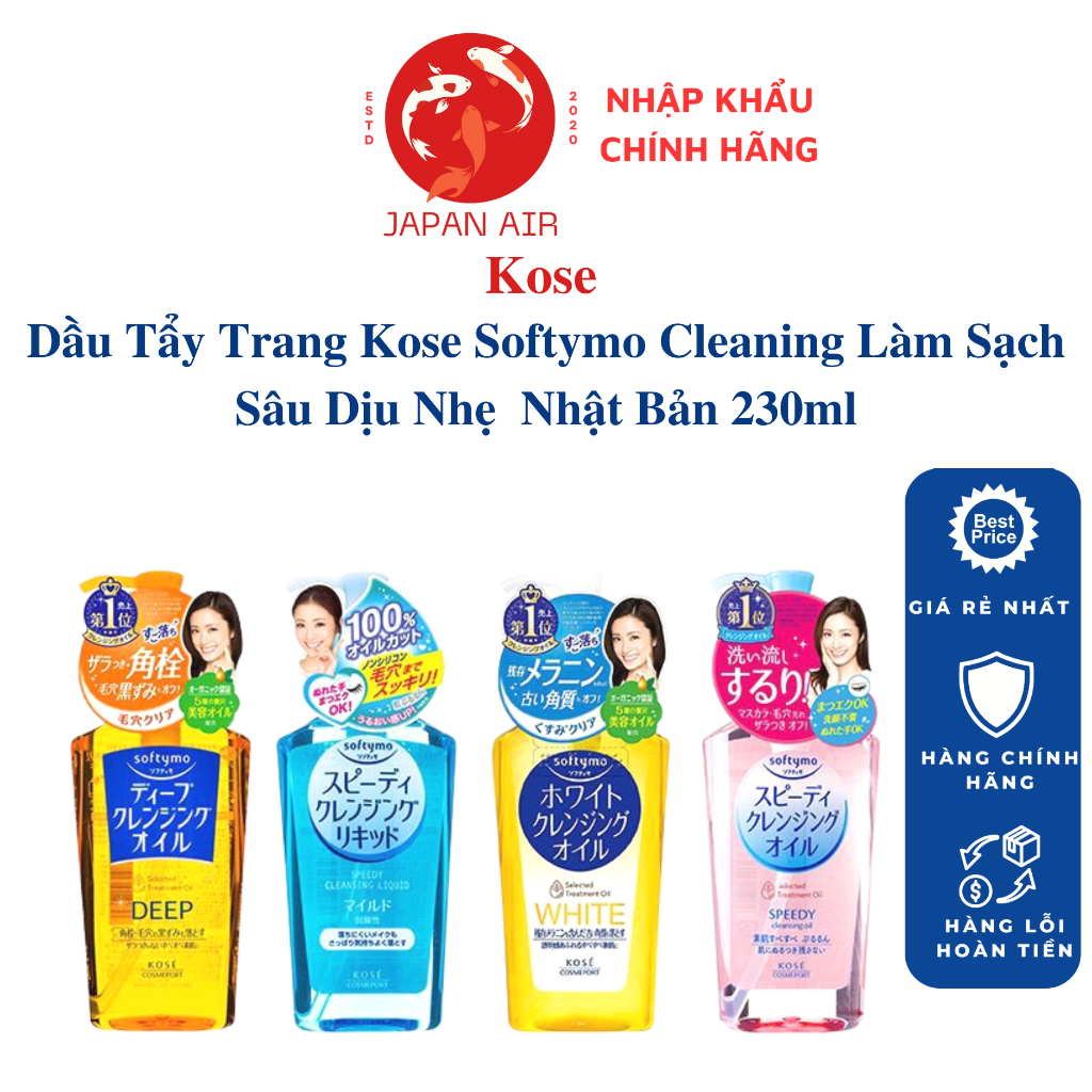 Dầu Tẩy Trang Kose Softymo Cleangsing Oil Nhật Bản 230ml | Shopee Việt Nam