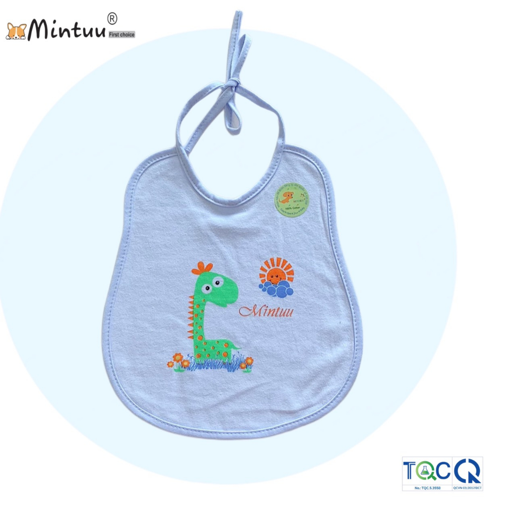 Yếm ăn dặm cột dây hình bầu, chất liệu vải 100% cotton, thương hiệu ...