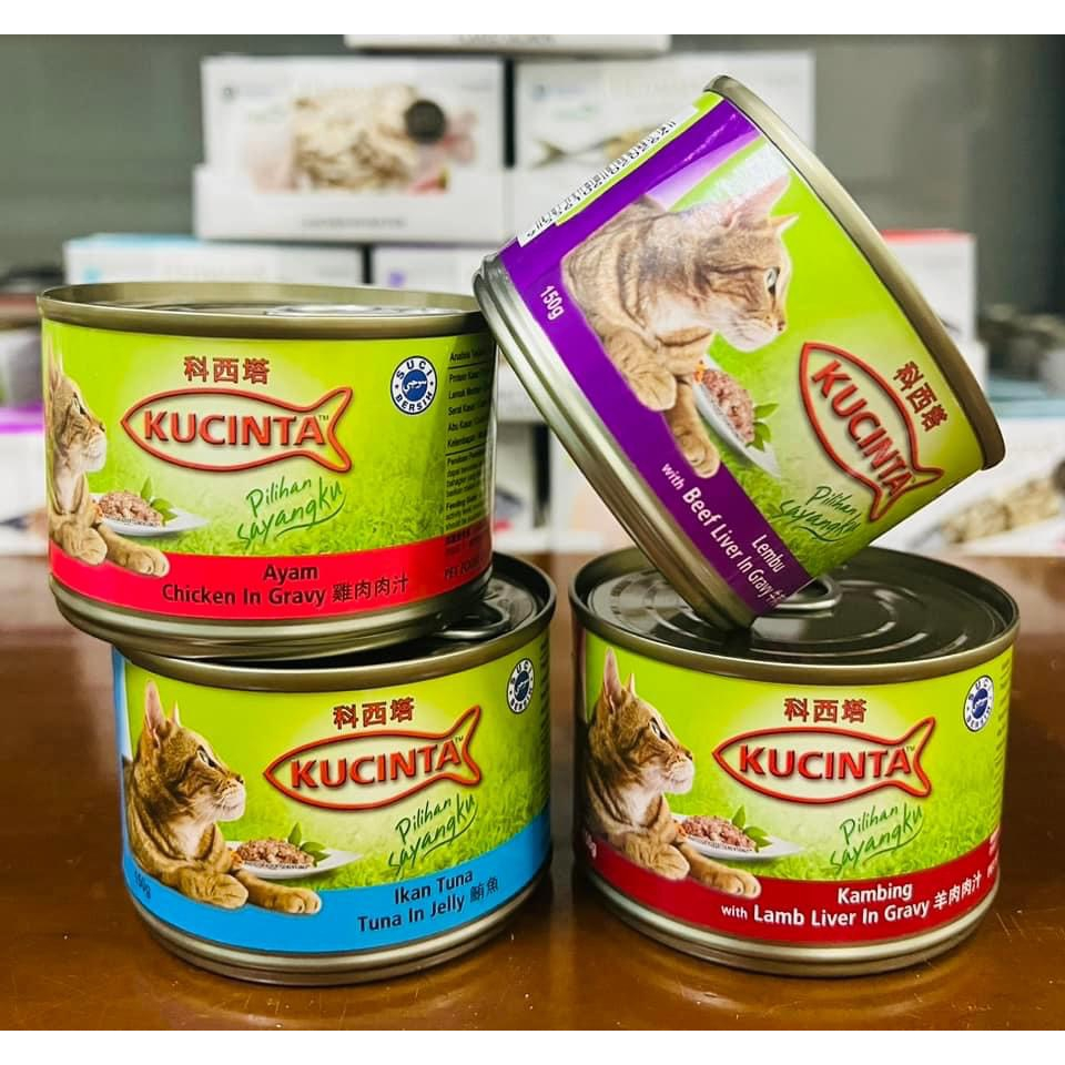 Pate lon KUCINTA cho mèo, thức ăn cho mèo mọi lứa tuổi - lon 150gr ...