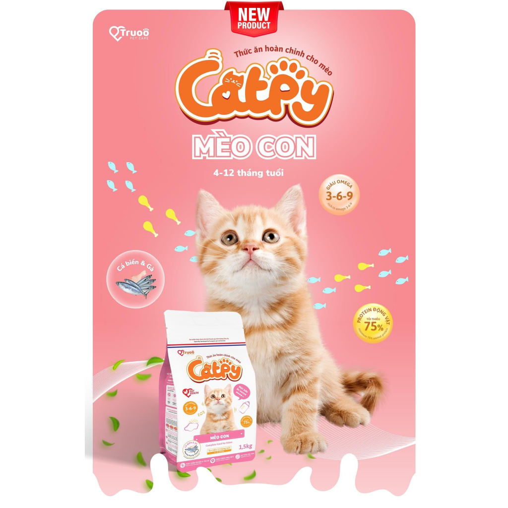 CATPY Thức ăn hạt cho Mèo con - THỨC ĂN HOÀN CHỈNH 500G (BRAND OF ...