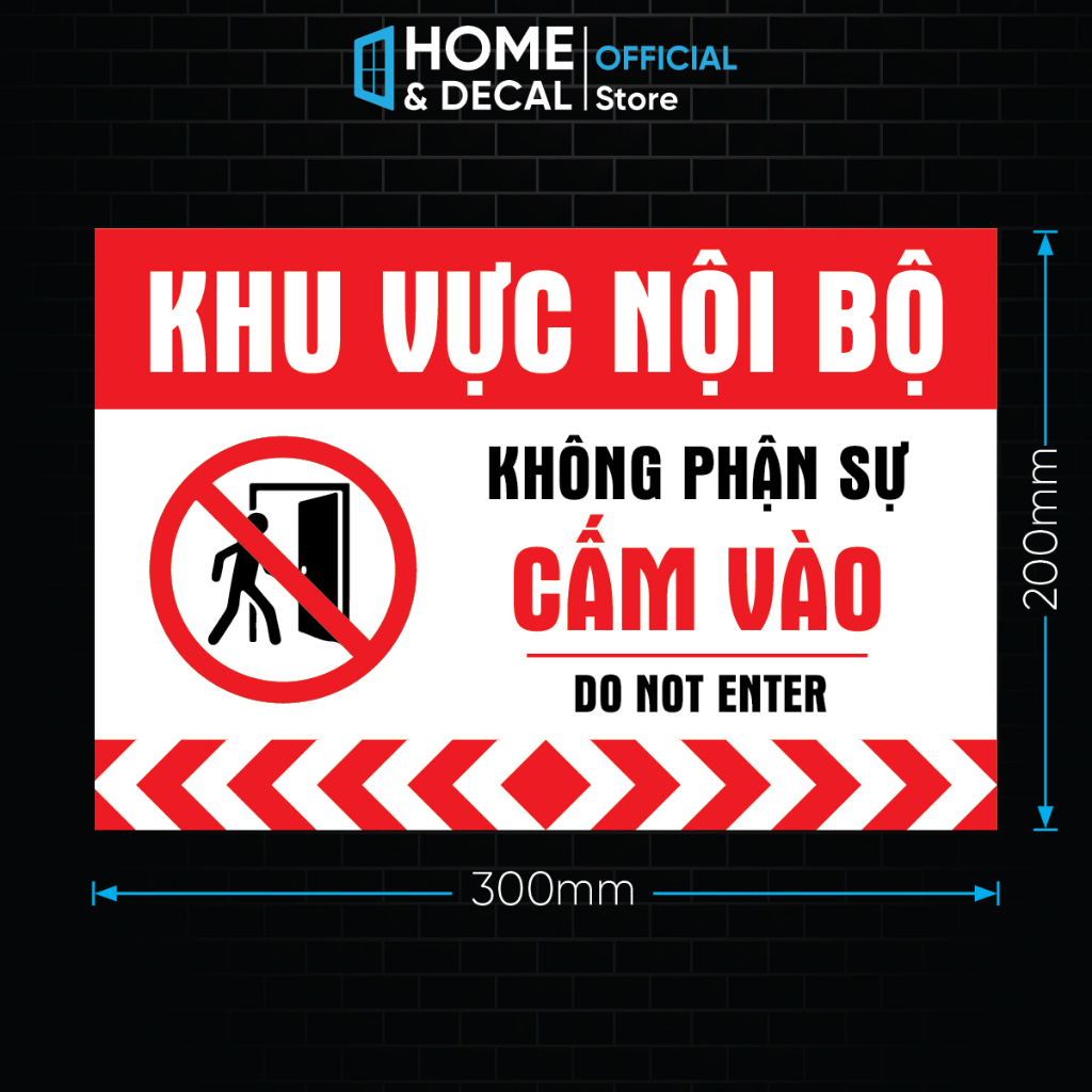 Decal Khu Vực Nội Bộ, Decal Không Phận Sự Cấm Vào, Staff Only, Khu Vực ...