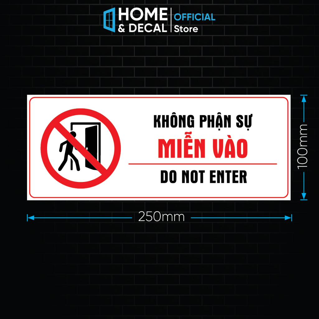Decal Không Phận Sự Miễn Vào, Decal Staff Only, Khu Vực Nhân Viên ...