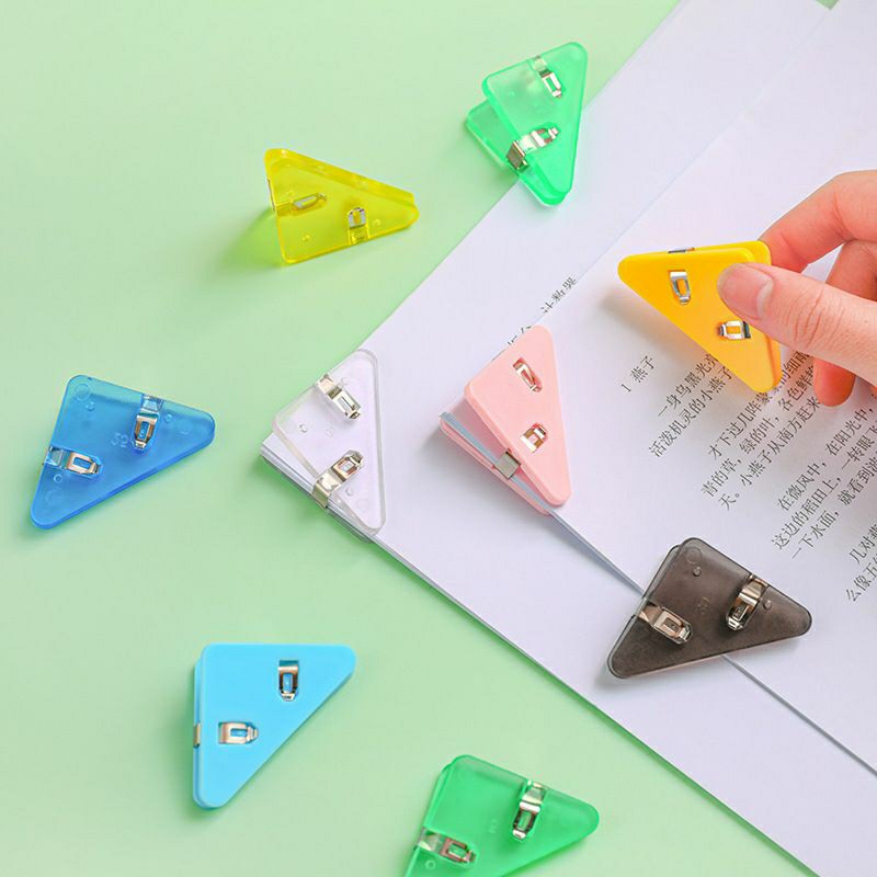 Kẹp giấy kẹp note đánh dấu ghi chú, ghim tài liệu nhựa hình tam giác ...
