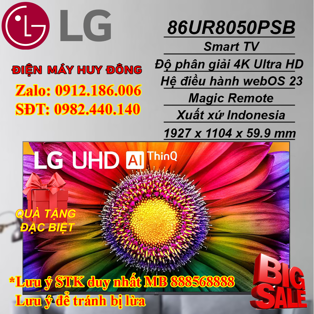 Tivi LG UHD UR8050 86 inch 2023 4K Smart TV Màn hình lớn | 86UR8050PSB ...