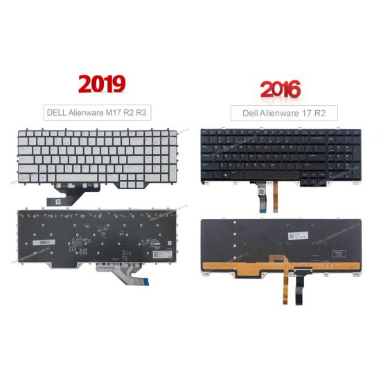 Bàn phím ORG + Dell Alienware M17 R2 2019 0C5VV3 US Phím trắng Chữ đen ...