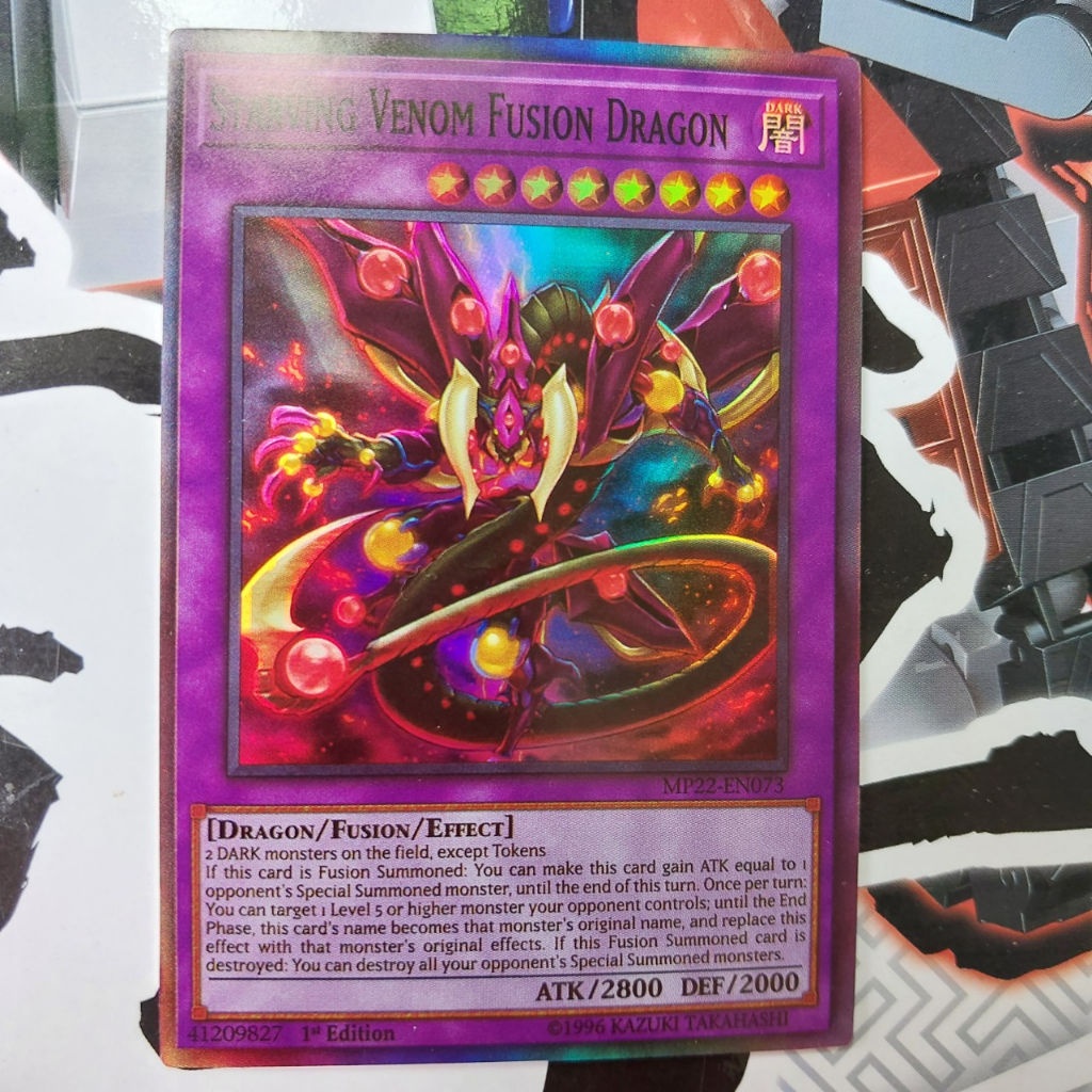 [Yugi Oh]Thẻ SAVING VENOM FUSION DRAGON 41209827 rồng phá hoại holo ánh ...