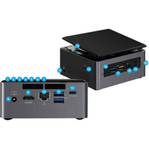 Máy tính để bàn PC Intel NUC Kit NUC7i3 I3 7100 Ram 8G SSD 120G ...