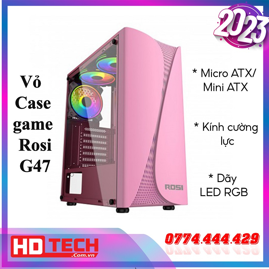 VỎ CASE MÁY TÍNH GAME ROSI G47-P thanh lịch | Shopee Việt Nam