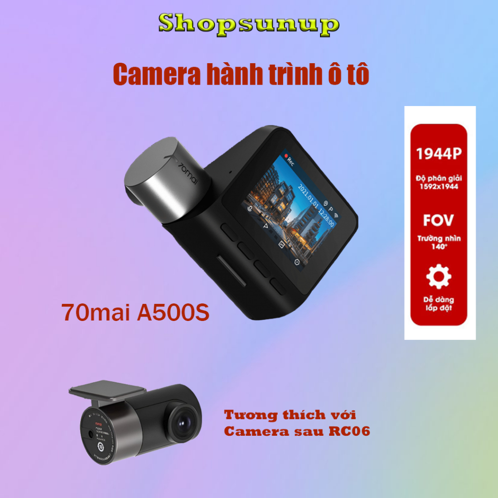 Camera hành trình 70mai A500S Pro Plus tích hợp GPS độ phân giải 1944P ...