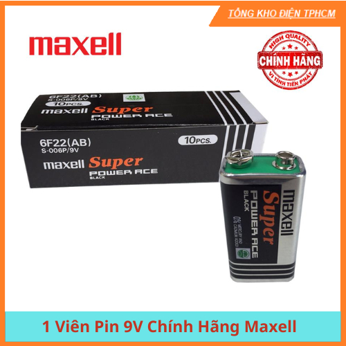 1 Viên Pin 9V , Pin vuông ( Mã 6F22 ) Maxell Siêu bền - Hàng chính hãng ...