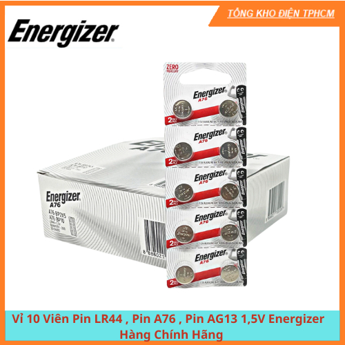 Vỉ 10 Viên Pin LR44 ( Pin A76 , Pin AG13 ) 1,5V Energizer - Hàng Chính ...