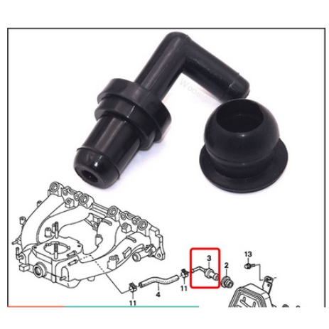Van PCV ống hơi máy F22 hàng cao cấp xe Honda Accord 90 91 92 93 94 95 ...
