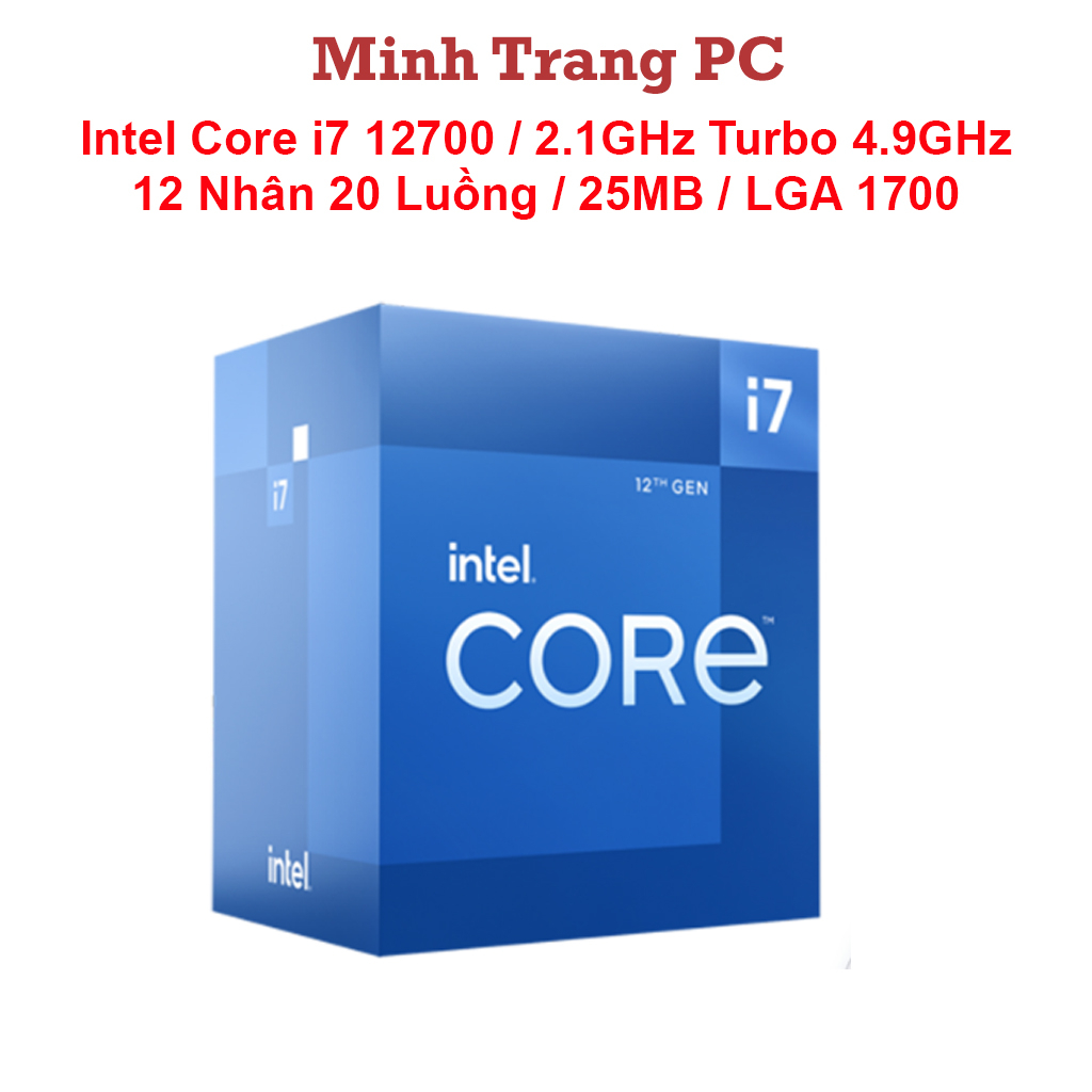Cpu Intel Core i7 12700 / 2.1GHz Turbo 4.9GHz / 12 Nhân 20 Luồng / 25MB / LGA 1700 | Shopee Việt Nam