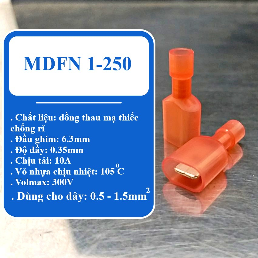 Đầu cos ghim dẹp đực cái cao cấp KST bằng đồng bấm nối dây điện FDFN MDFN | Shopee Việt Nam