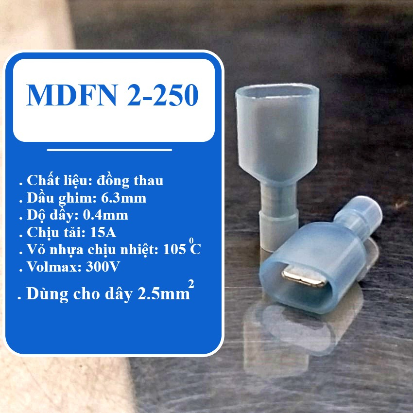 Đầu cos ghim dẹp đực cái cao cấp KST bằng đồng bấm nối dây điện FDFN MDFN | Shopee Việt Nam